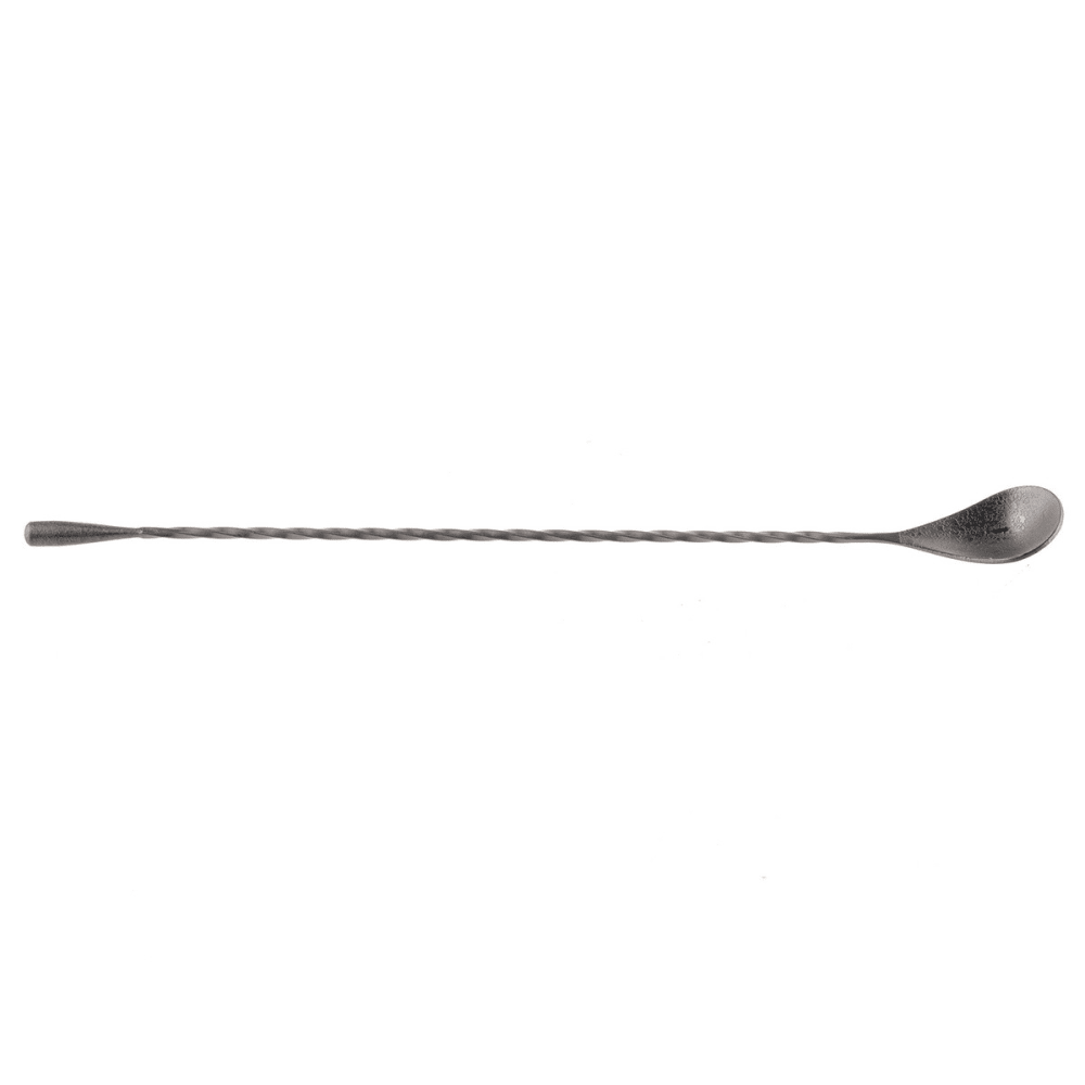 Tablecraft 10558 12" Bar Spoon - Stainless Steel, Black