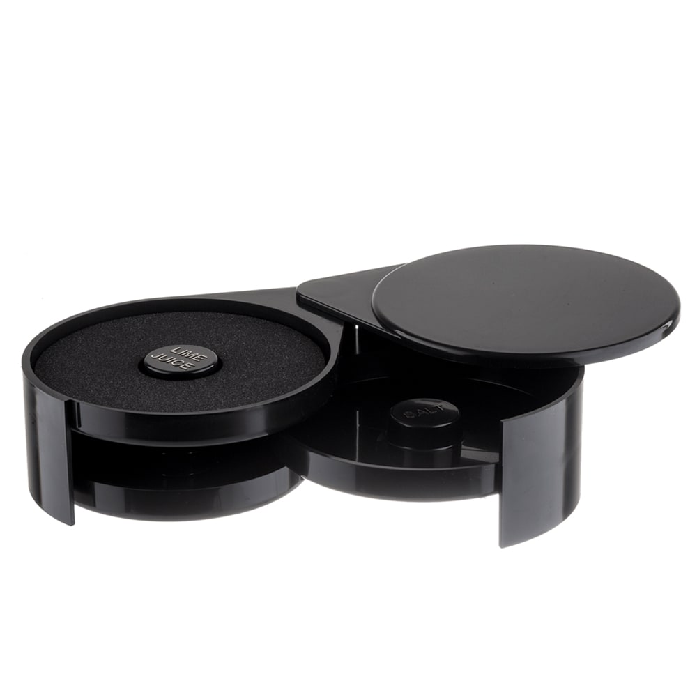 Tablecraft H633 3 Tier Glass Rimmer, Plastic, Black