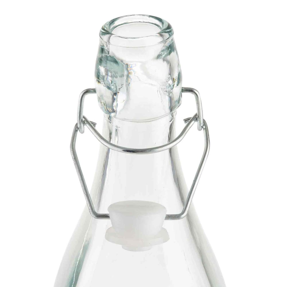 Tablecraft RSB33 34 oz Prima Collection Resealable Bottle, Glass ...