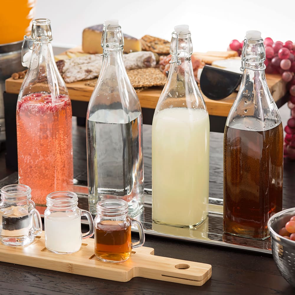 Tablecraft RSB33 34 oz Prima Collection Resealable Bottle, Glass ...