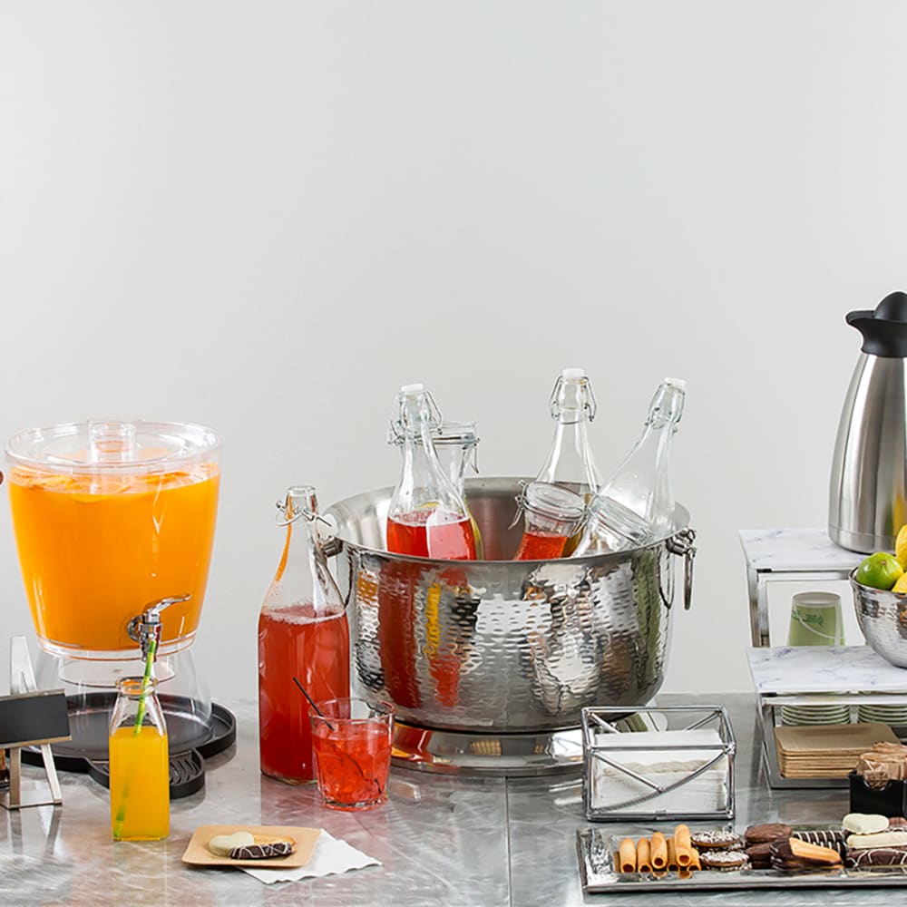 Tablecraft RSB33 34 oz Prima Collection Resealable Bottle, Glass ...