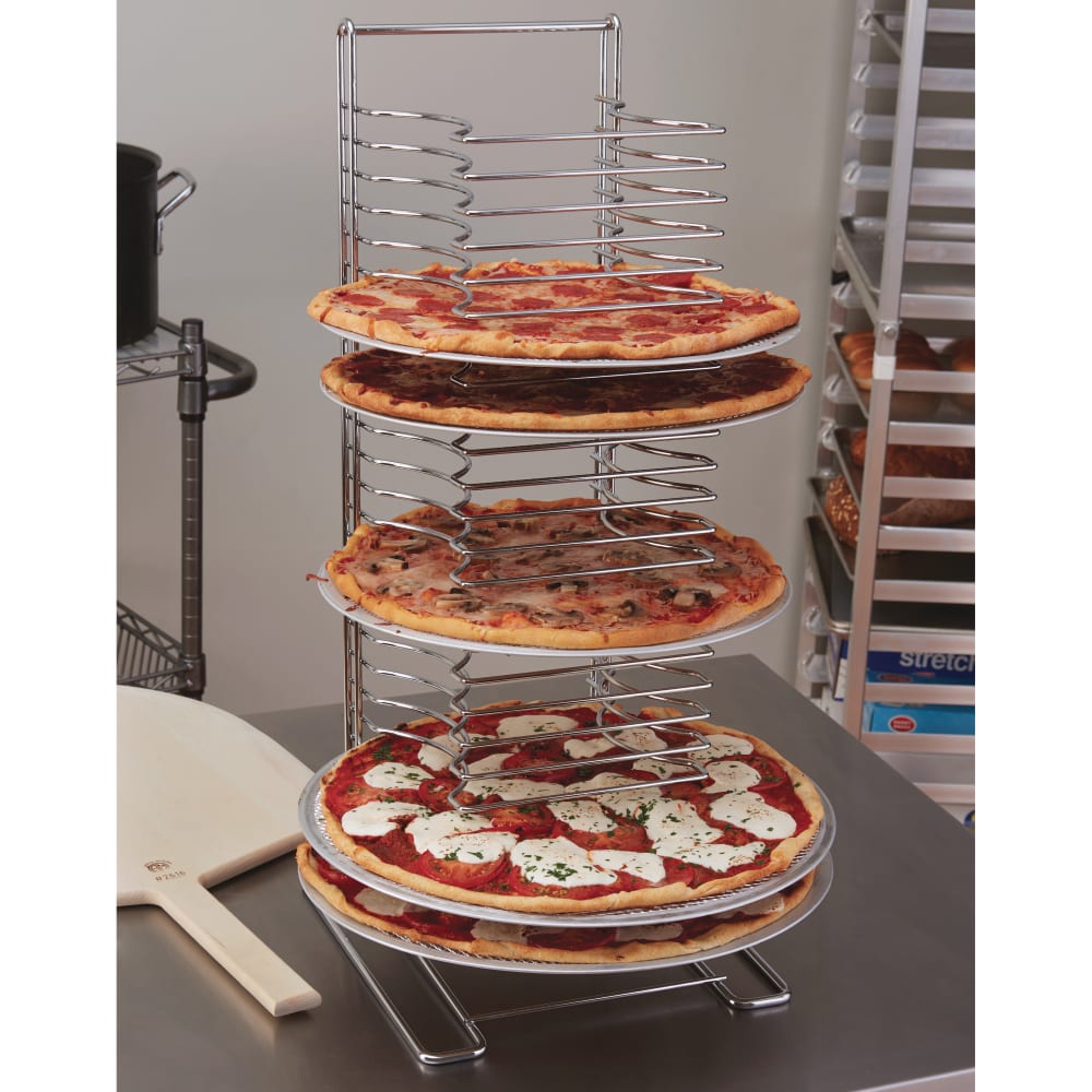 American Metalcraft 19029 Pizza Pan Rack w/ 15 Shelf Capacity, Chrome/Steel