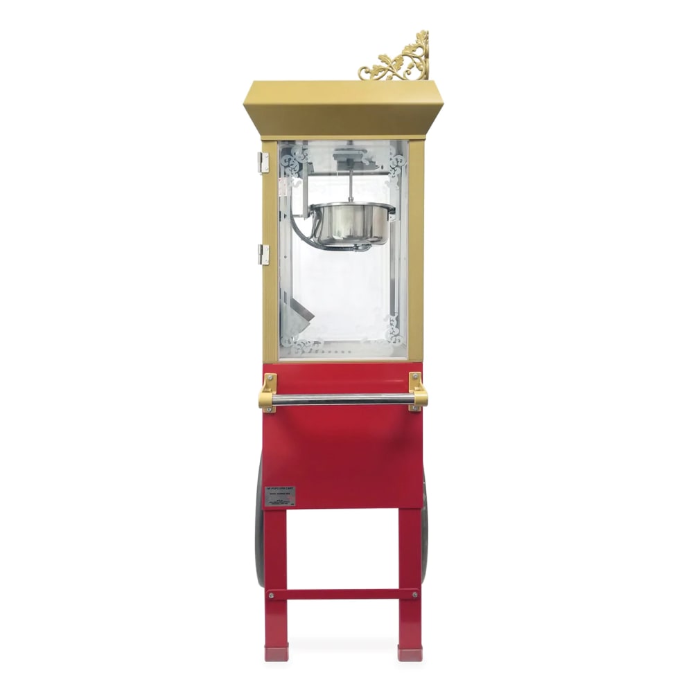Gold Medal 2660GT Antique Deluxe Popcorn Machine w/ 6 oz Kettle & Gold ...