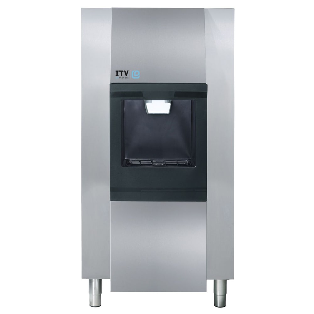ITV Ice Makers Floor Model Cube Ice Dispenser - 229 lb Storage, Bucket ...