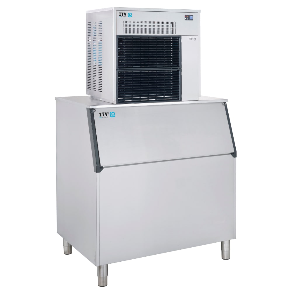 ITV Ice Makers 980 lb Ice Queen Flake Ice Machine w/ Bin - 750 lb ...