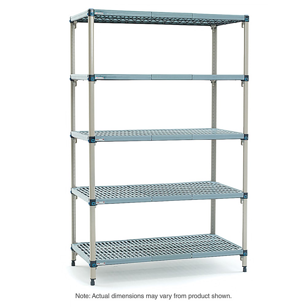 Metro MQ-246074G-S-4 60" NSF 4-Tier Polymer Shelf Kit - MetroMax® Q, 24 ...