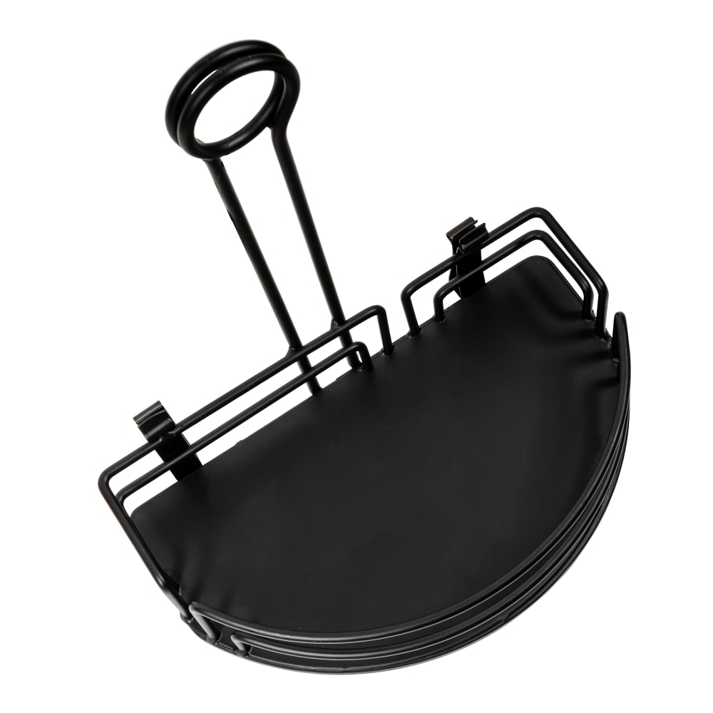 Tablecraft BK59512 Half-Moon Condiment Caddy - Metal, Black