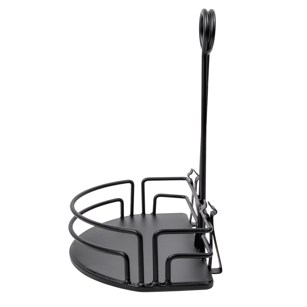 Tablecraft BK59512 Half-Moon Condiment Caddy - Metal, Black