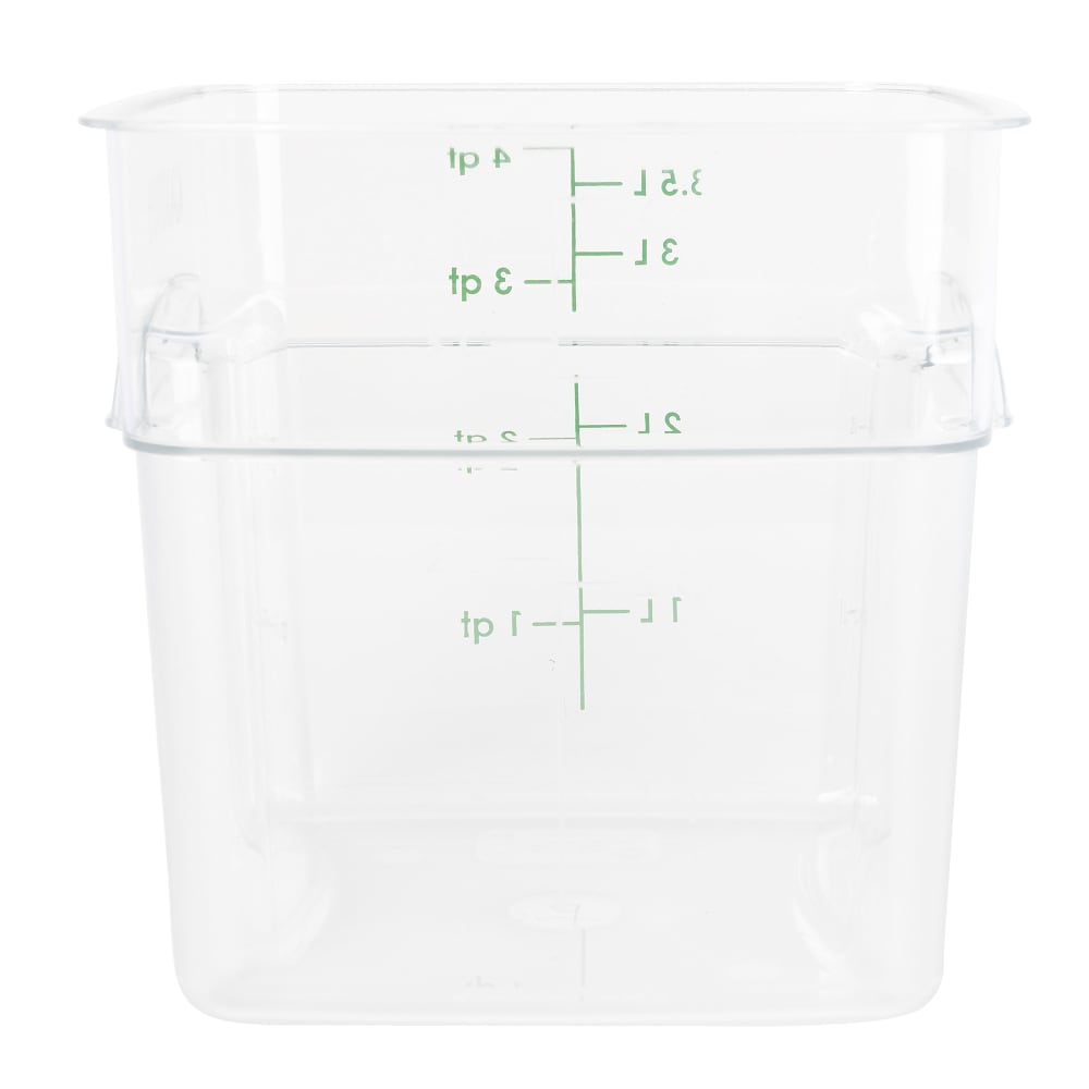 Cambro 4SFSPROCW135 4 qt FreshPro Square Food Storage Container - CamSquare®, Polycarbonate ...