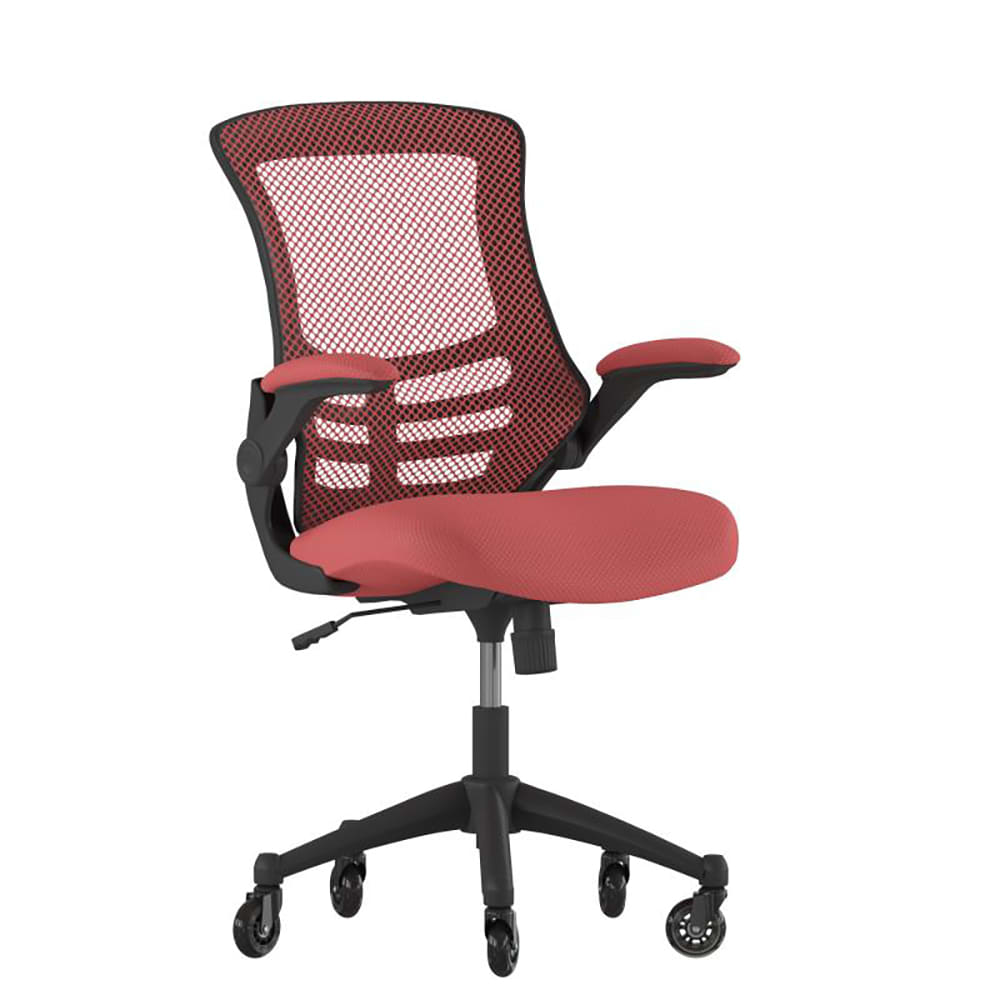Flash Furniture BL-X-5M-RED-RLB-GG Swivel Office Chair w/ Mid Back ...