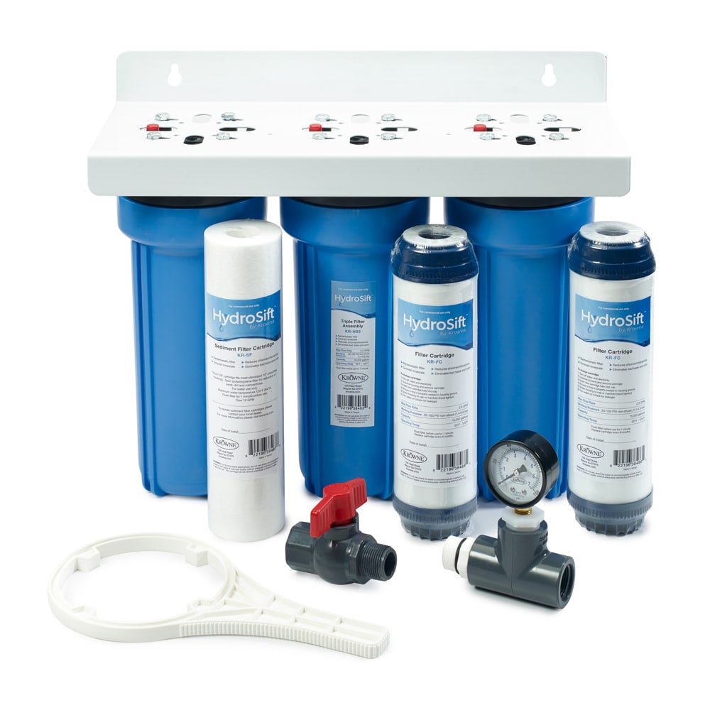 Krowne KR-HS3-KIT Triple Hydrosift Water Filter Assembly Kit