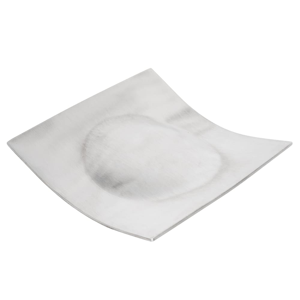 Tablecraft HB3 5" Square Spoon Rest - Brushed Stainless