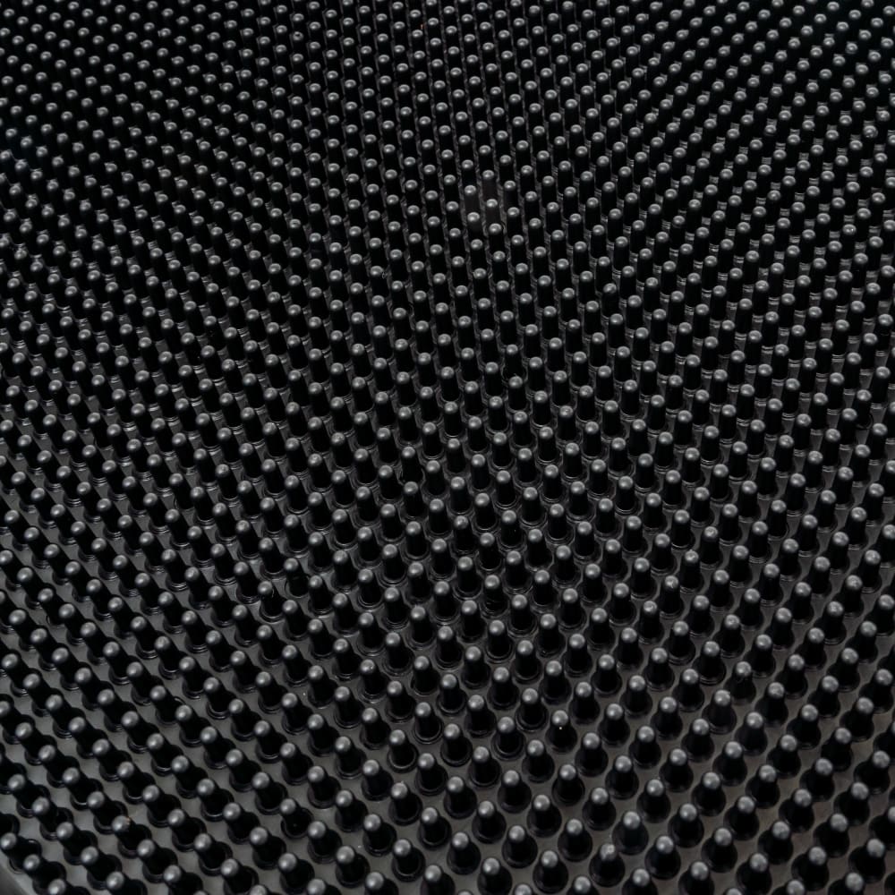 Winco BM-1812K Rectangular Bar Mat - 18" x 12", Rubber, Black