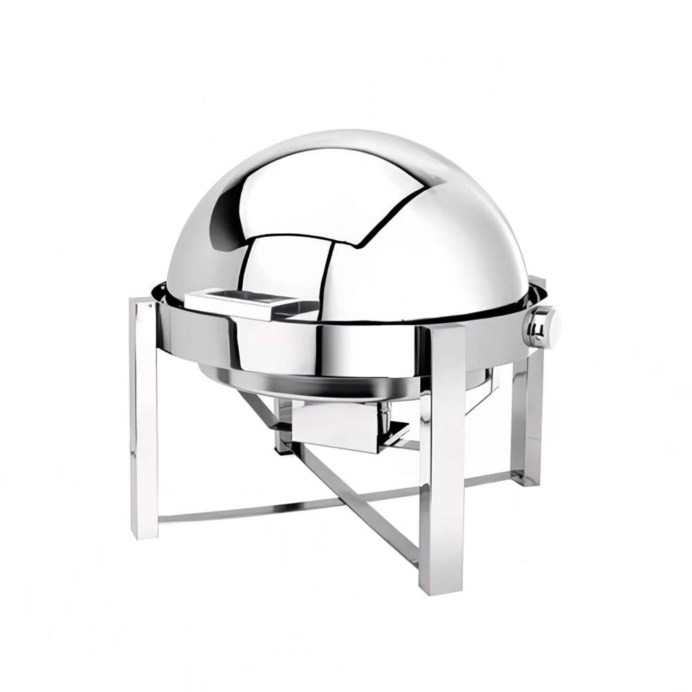Eastern Tabletop 3148 8 qt Round Chafer w/ Roll Top Cover, Stainless Steel