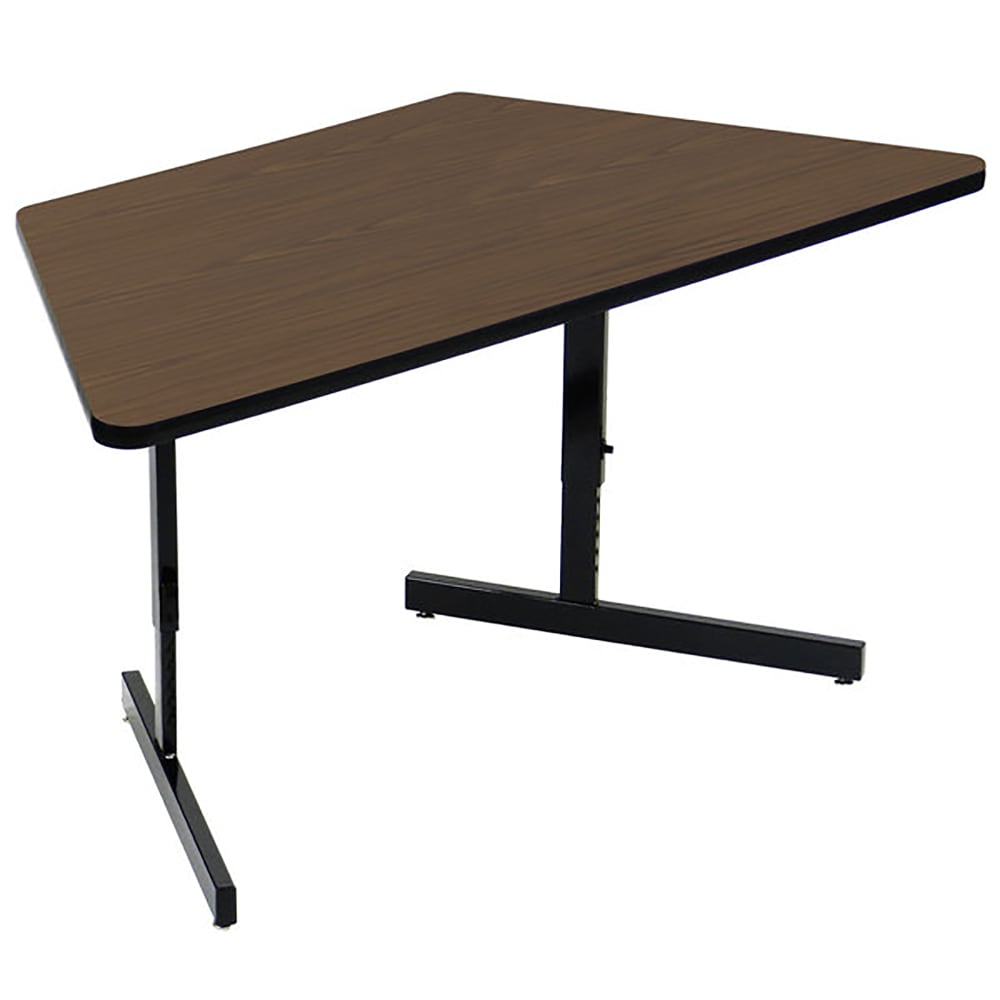 Correll Desk Height Work Station, 1 1/4" Top, Adjust to 29", 60" x 30 ...