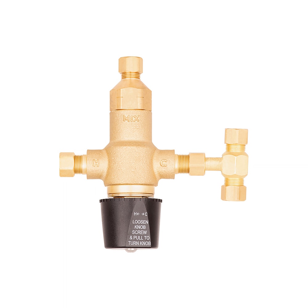 T&S BP-TMV-38C-CBT 3/8" Thermostatic Mixing Valve w/ Cold Bypass Tee, Brass