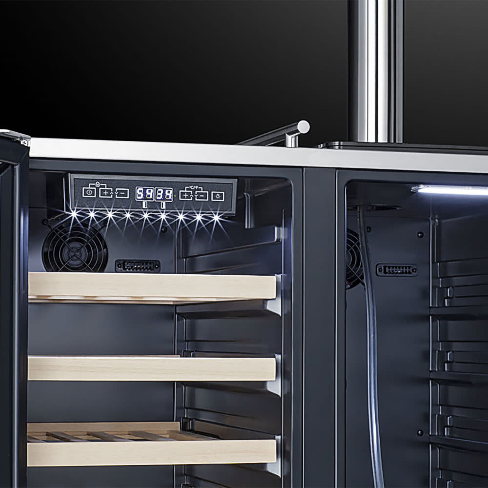 Summit SWBC3041 30" Dual Zone Draft Wine System/Cellar with (1) 1/6 ...