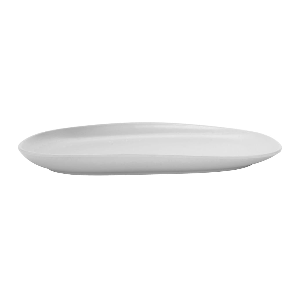GET 12" x 7 1/2" Oval Riverstone Dinner Plate - Melamine, White (CS-1275-W)