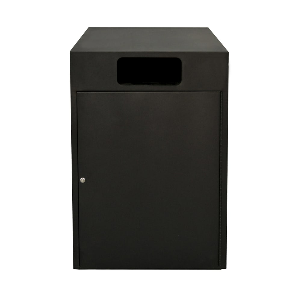 GET 40 gal Indoor Collection Bin w/Locking Door - Metal, Black (BIN-1 ...