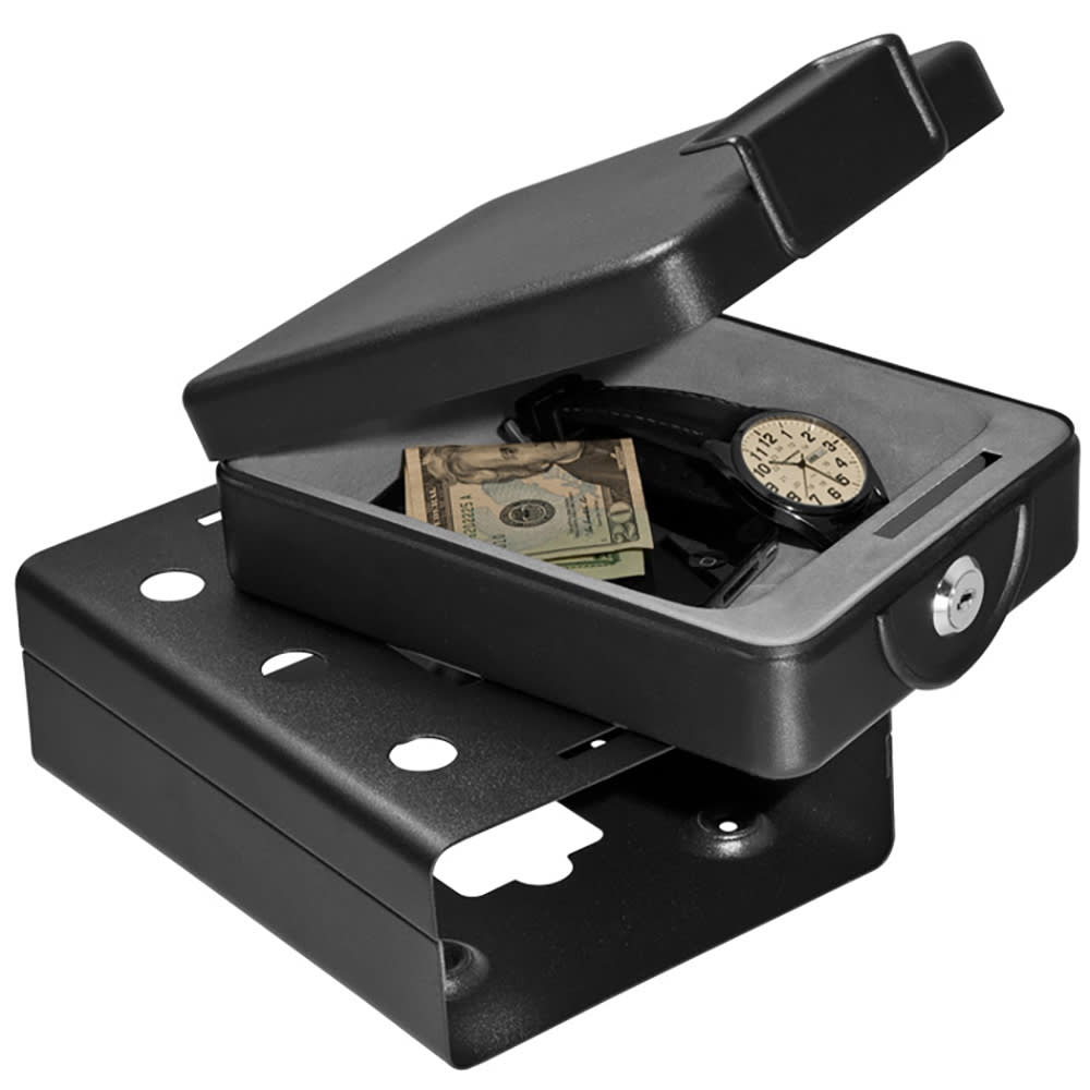 Barska Lock Box w/ Key Lock - 7 91/100"L x 6 1/4"W x 2 3/4"H, Steel ...