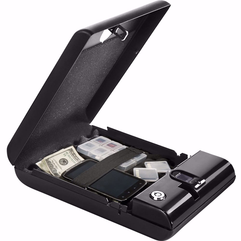 Barska Lock Box w/ Combination Lock - 10-1/2"L x 7-3/8"W x 2"H, Steel ...