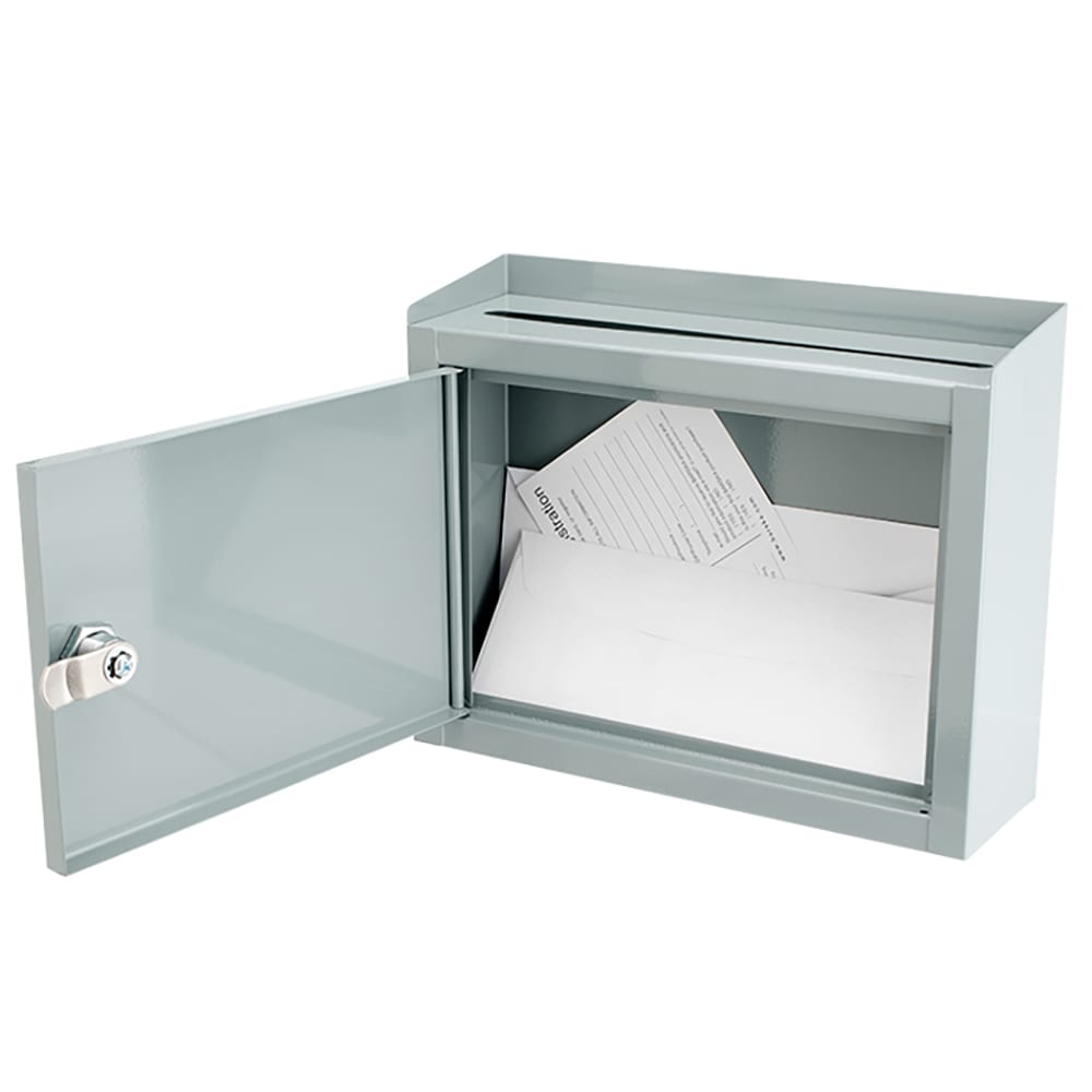 Barska Multi Purpose Drop Box w/ Key Lock - 9 3/4"W x 3"D x 7 3/4"H ...