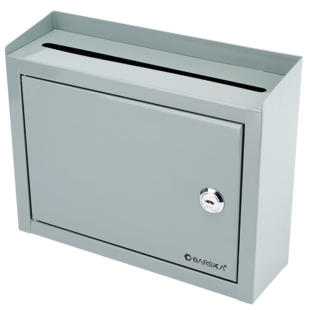 Barska Multi Purpose Drop Box w/ Key Lock - 9 3/4"W x 3"D x 7 3/4"H ...