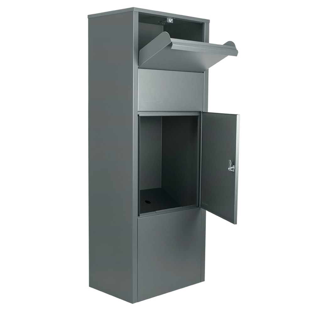 Barska Parcel Drop Box w/ Key Lock - 16 1/8"W x 10 2/5"D x 52"H, Steel ...