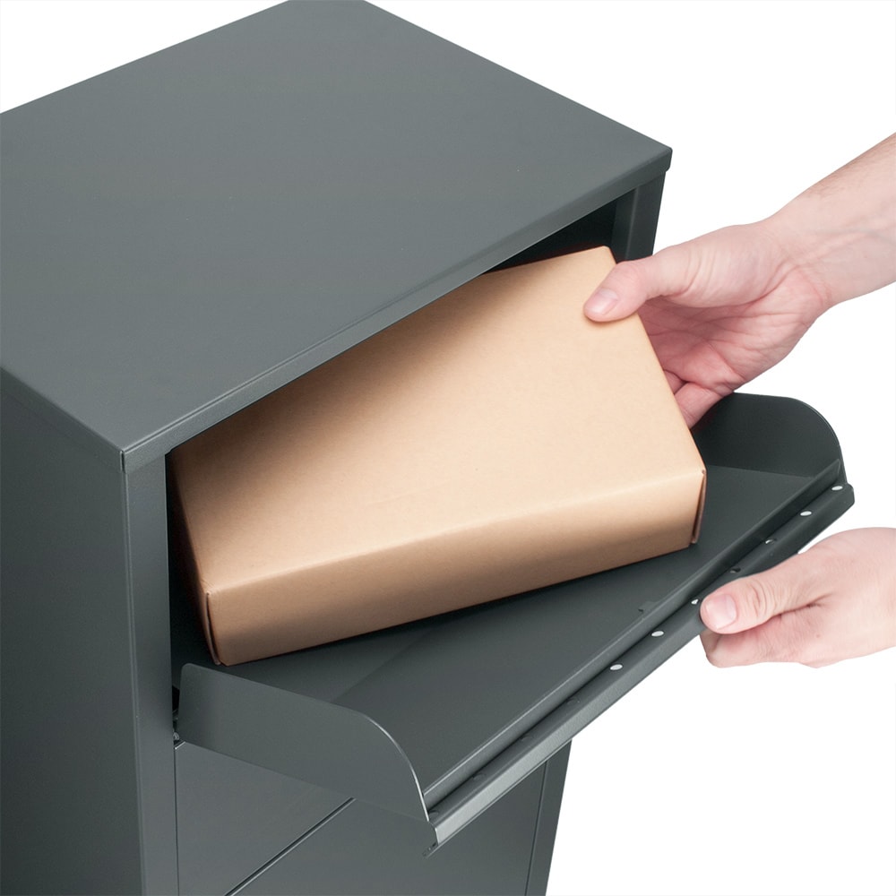 Barska Parcel Drop Box w/ Key Lock - 16 1/8"W x 10 2/5"D x 52"H, Steel ...