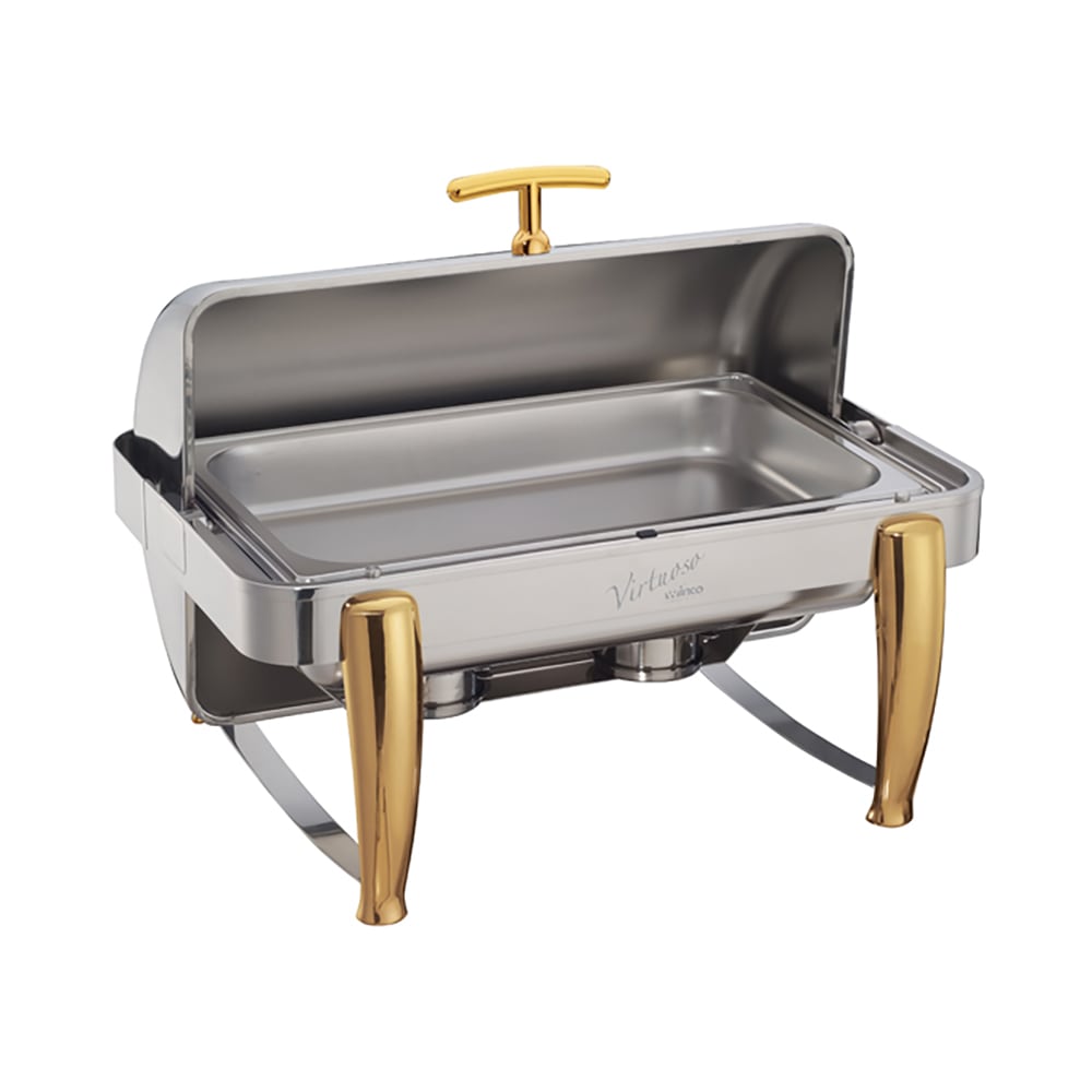 Winco 101A Full Size Chafer w/ Roll-top Lid & Chafing Fuel Heat