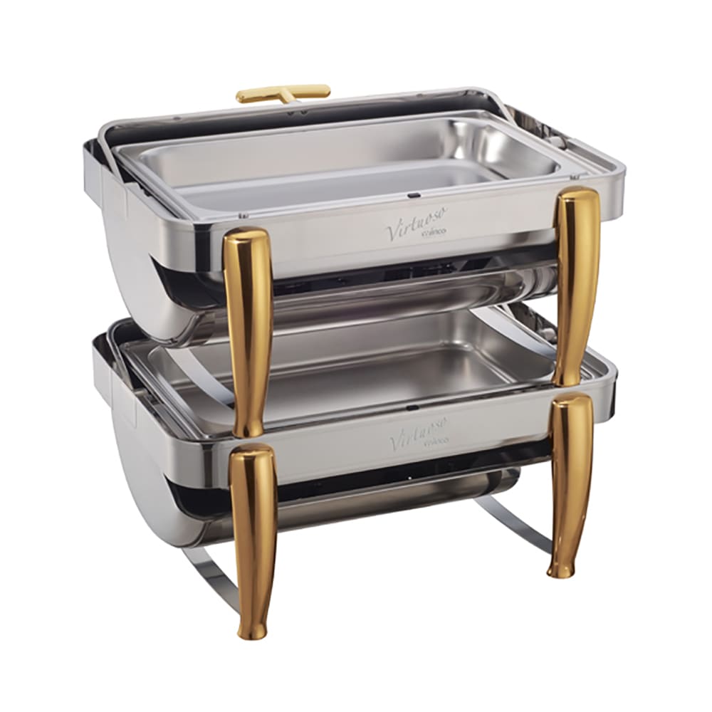 Winco 101A Full Size Chafer w/ Roll-top Lid & Chafing Fuel Heat