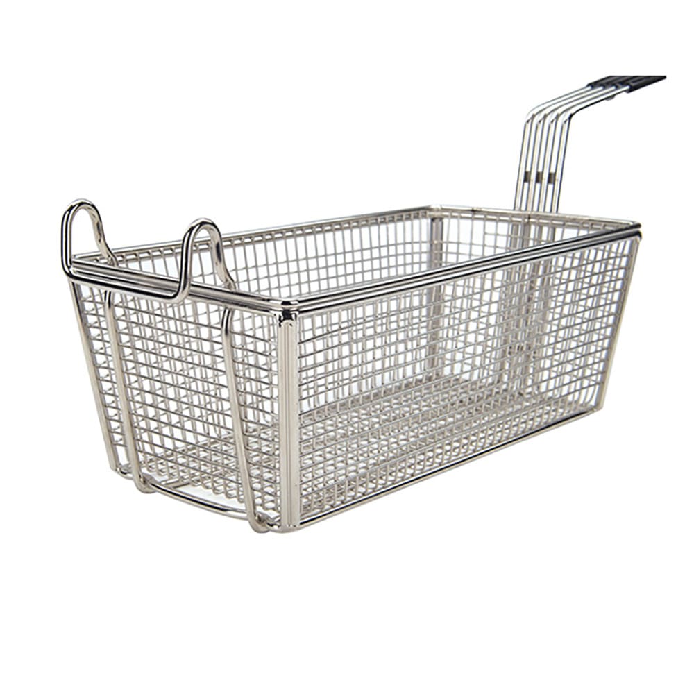 Winco FB-05 Fryer Basket w/ Coated Handle & Front Hook, 11" x 5 3/8" x 4 1/4"