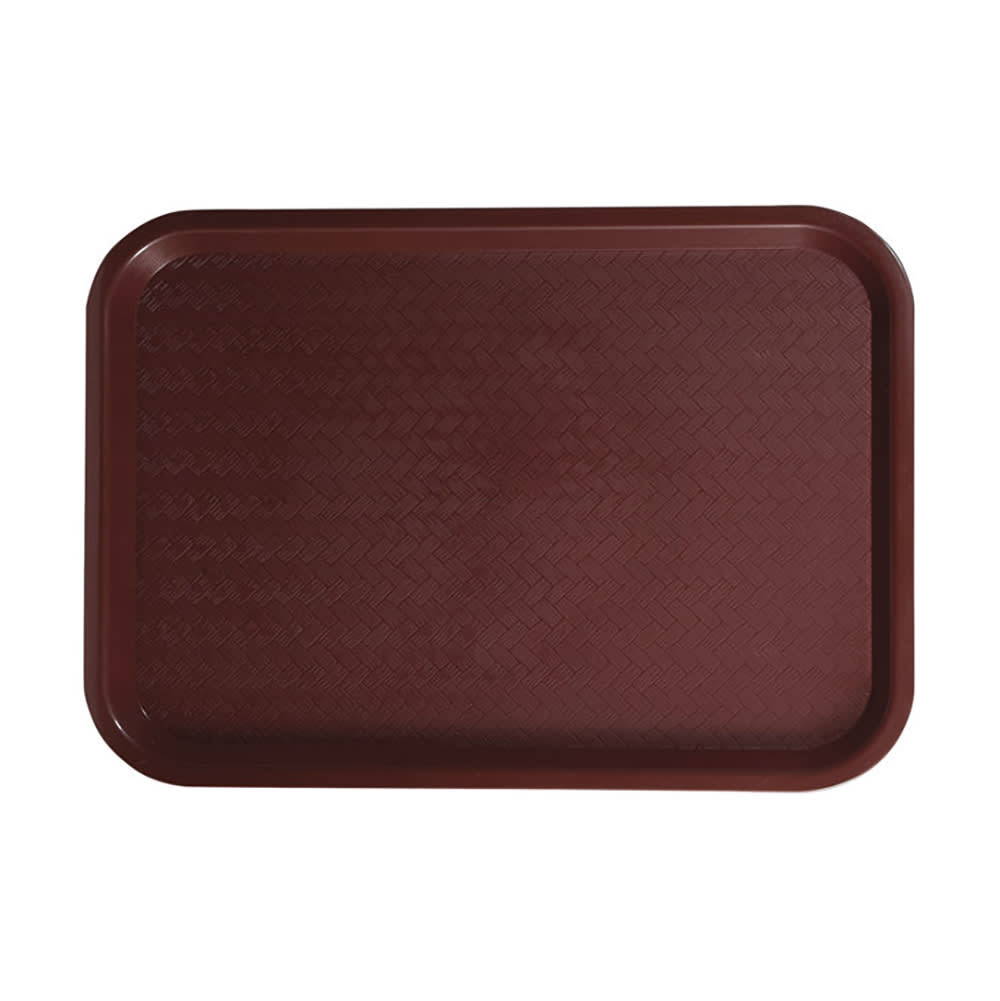 Winco FFT-1014U Plastic Fast Food Tray - 14"L x 10"W, Burgundy