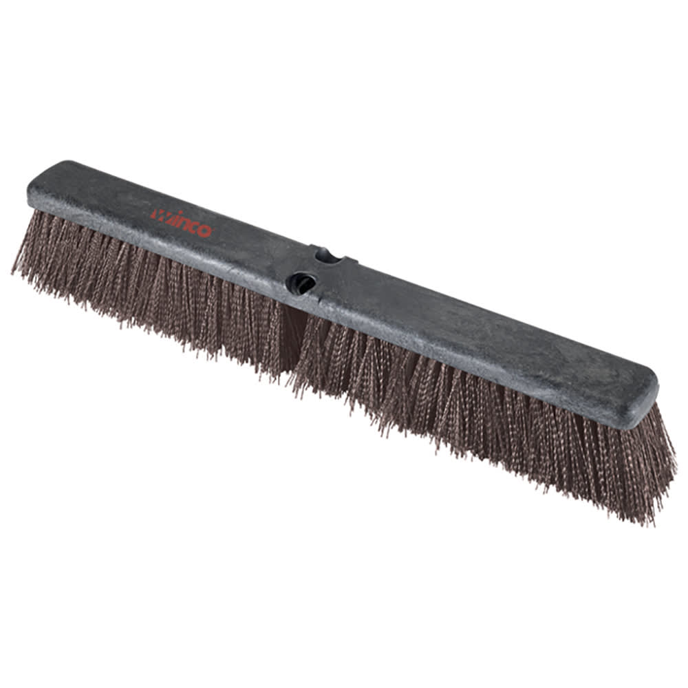 Winco BRFC-24B 24" Push Broom Head w/ Course/Heavy Bristles, Brown