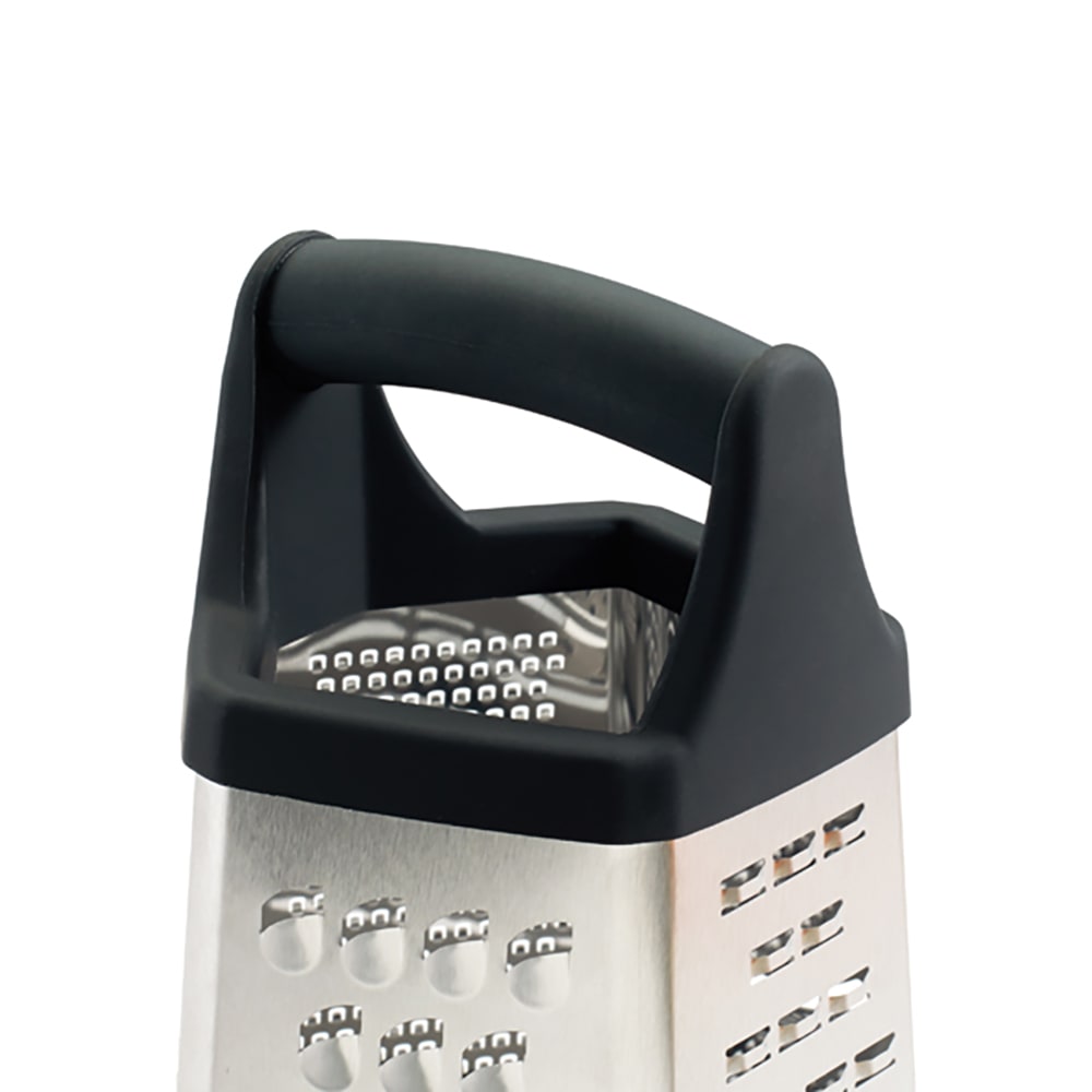 Winco GT-401 5 Sided Box Grater - 5" x 5" x 8", Stainless Steel