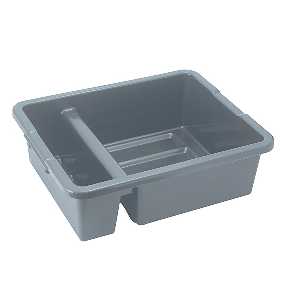 Winco PLTC-7G Bus Box w/ (2) Compartments - 21" x 16 3/4" x 6 1/2", Gray