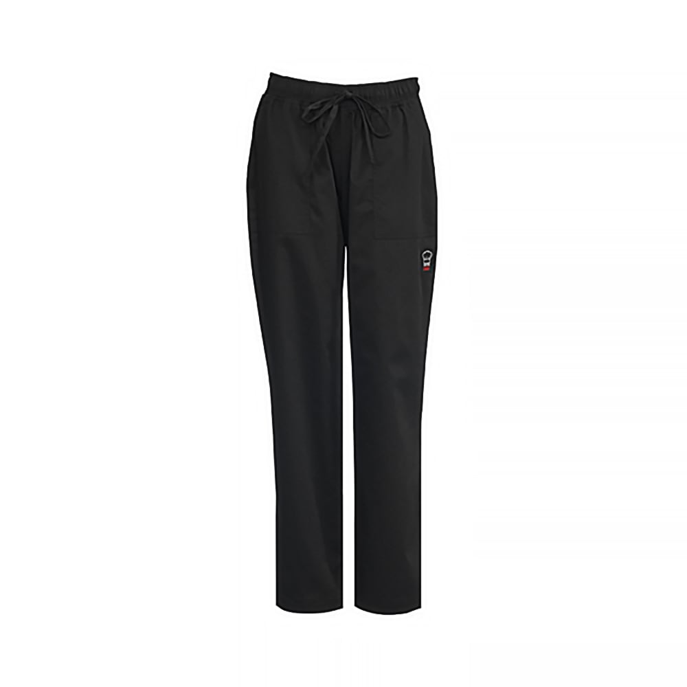Winco UNF-8KL Briley Women's Chef Pants w/ Elastic Waist & Drawstring ...