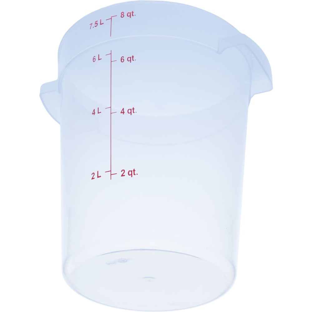 Carlisle 8 qt Round Storage Container - Clear (1096630)