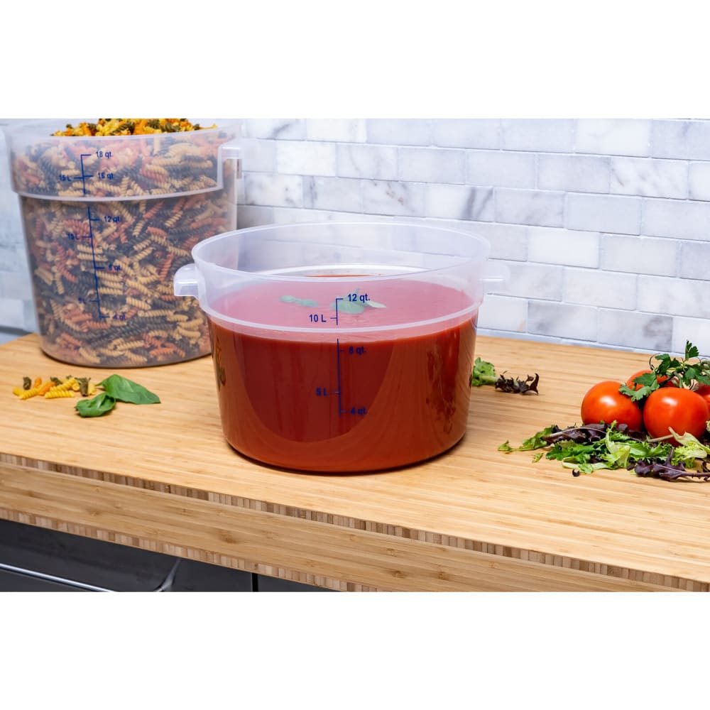 Carlisle 12 qt Round Storage Container - Clear (1096730)