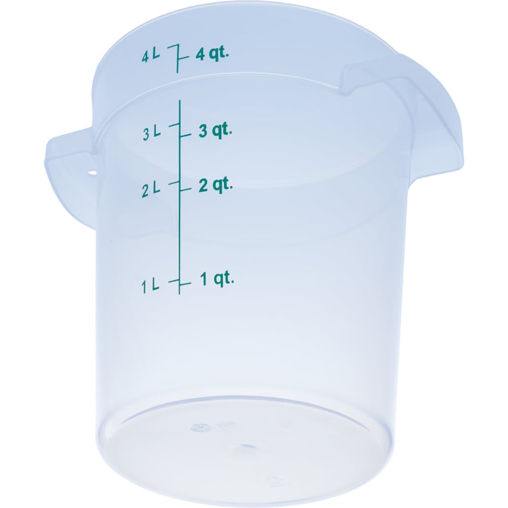 Carlisle 4 qt Round Storage Container - Clear (1096430)