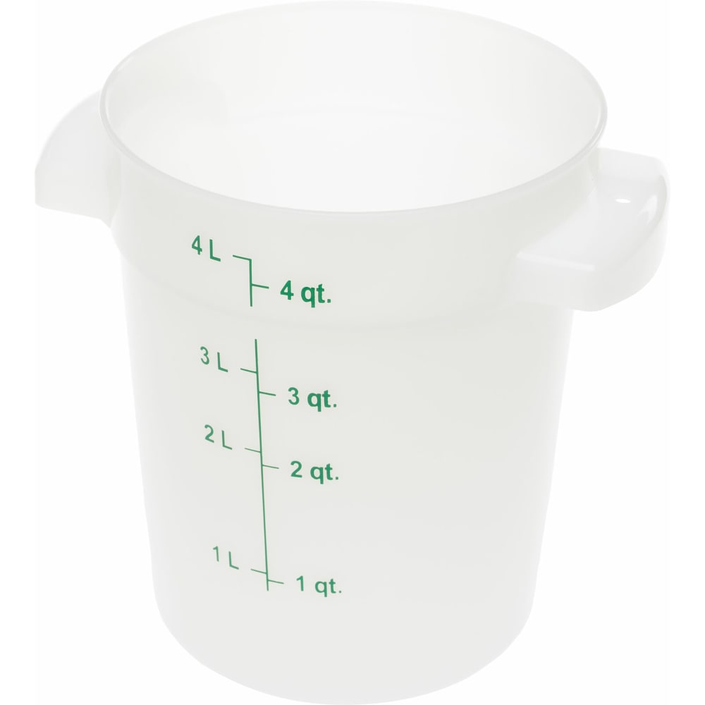 Carlisle 4 qt Round Storage Container - White (1097402)