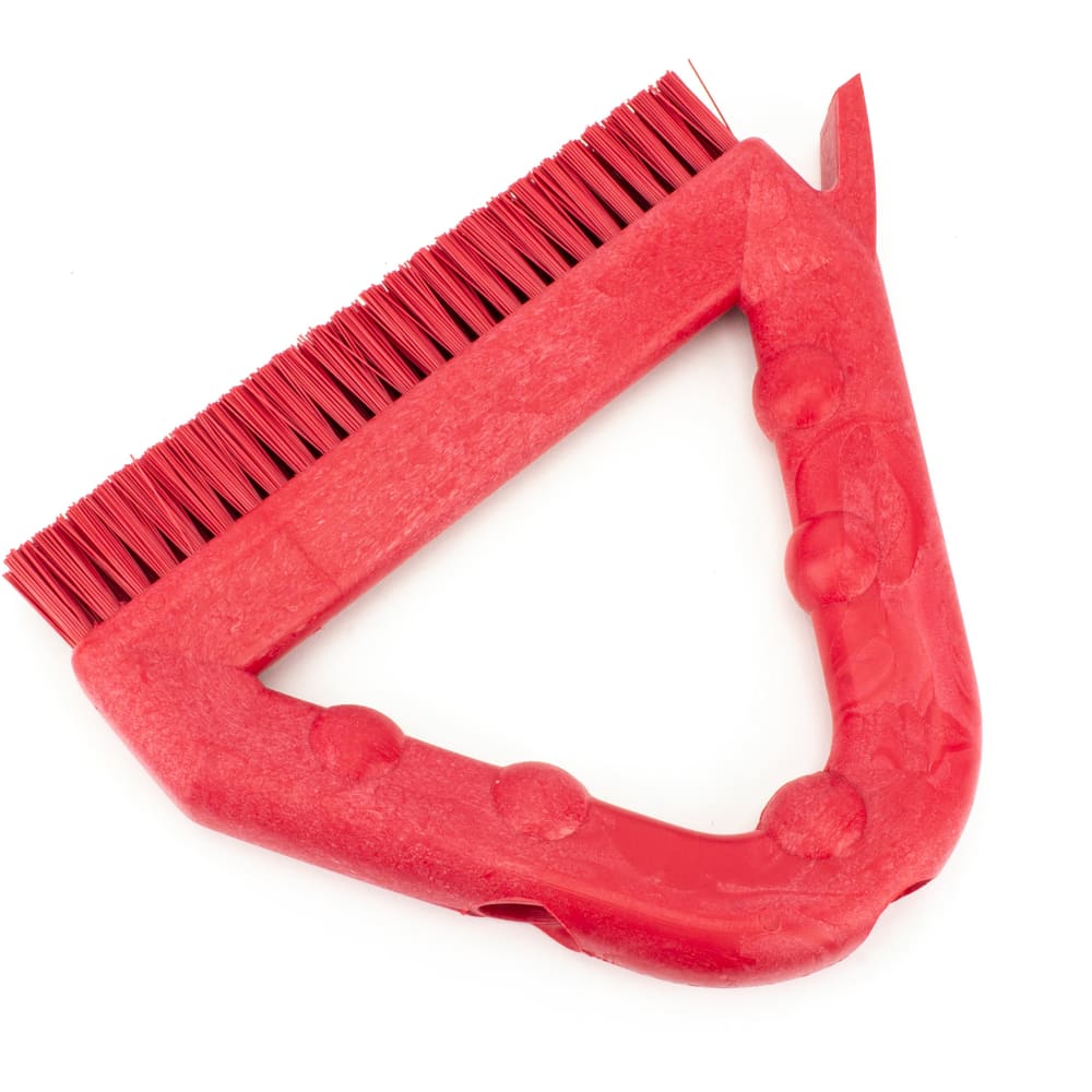 Carlisle 9" Triangular Tile & Grout Brush - Poly/Plastic, Red (41323EC05)