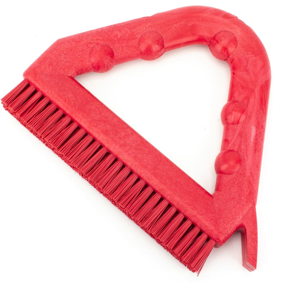 Carlisle 9" Triangular Tile & Grout Brush - Poly/Plastic, Red (41323EC05)