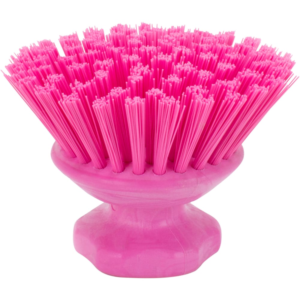 Carlisle 5" Round Scrub Brush - Polyester Bristles, Pink (42395EC26)
