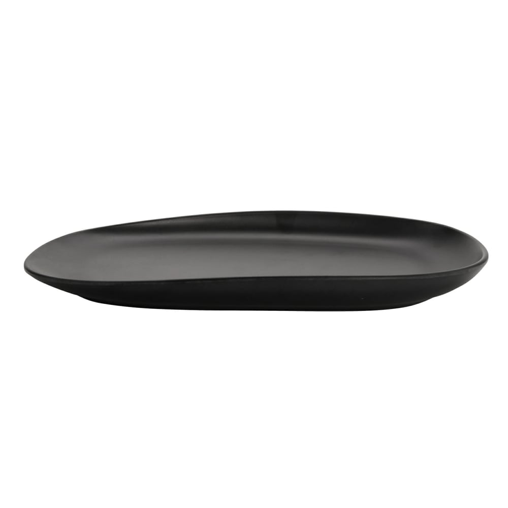 GET 12" x 7 1/2" Oval Riverstone Dinner Plate - Melamine, Dark Gray (CS ...
