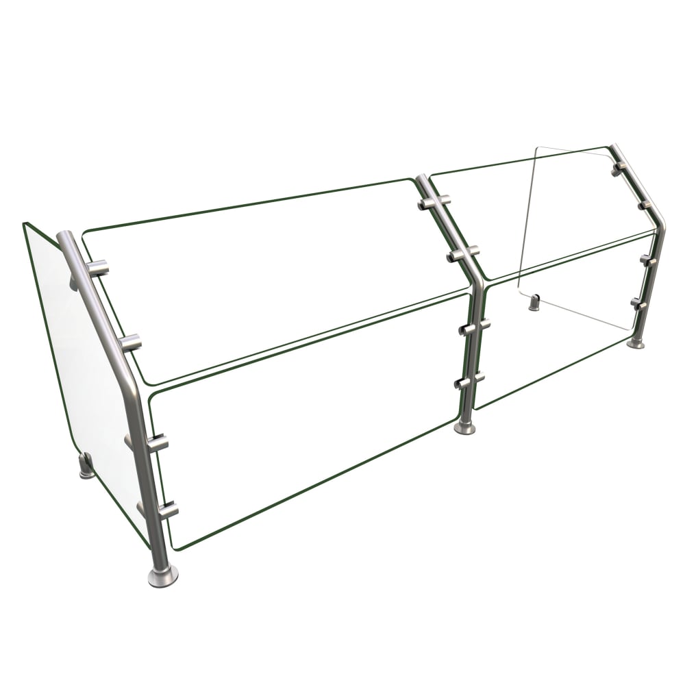 Hatco EP36-60 Full Service Mounted Food Shield - 60" x 18" x 22", Glass ...