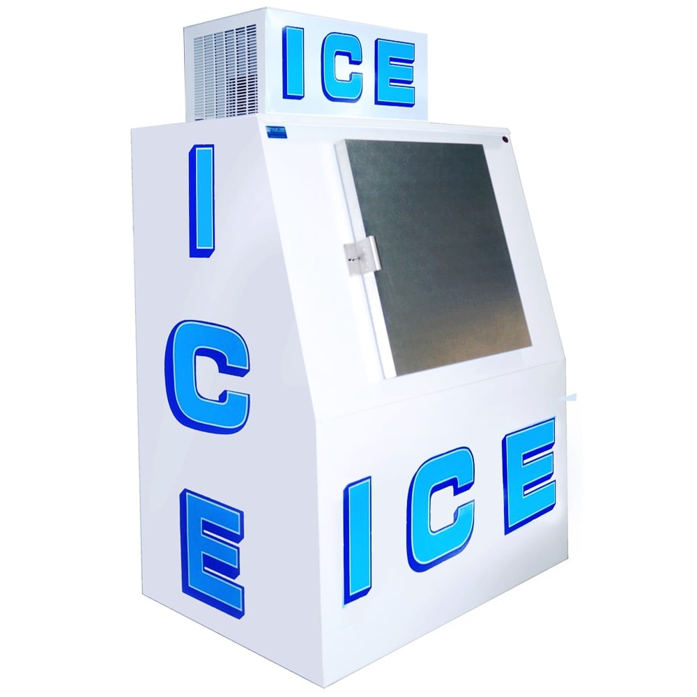 Polar Temp 380CW 48" Outdoor Slanted Ice Merchandiser w/ (48) 20 lb Bag ...