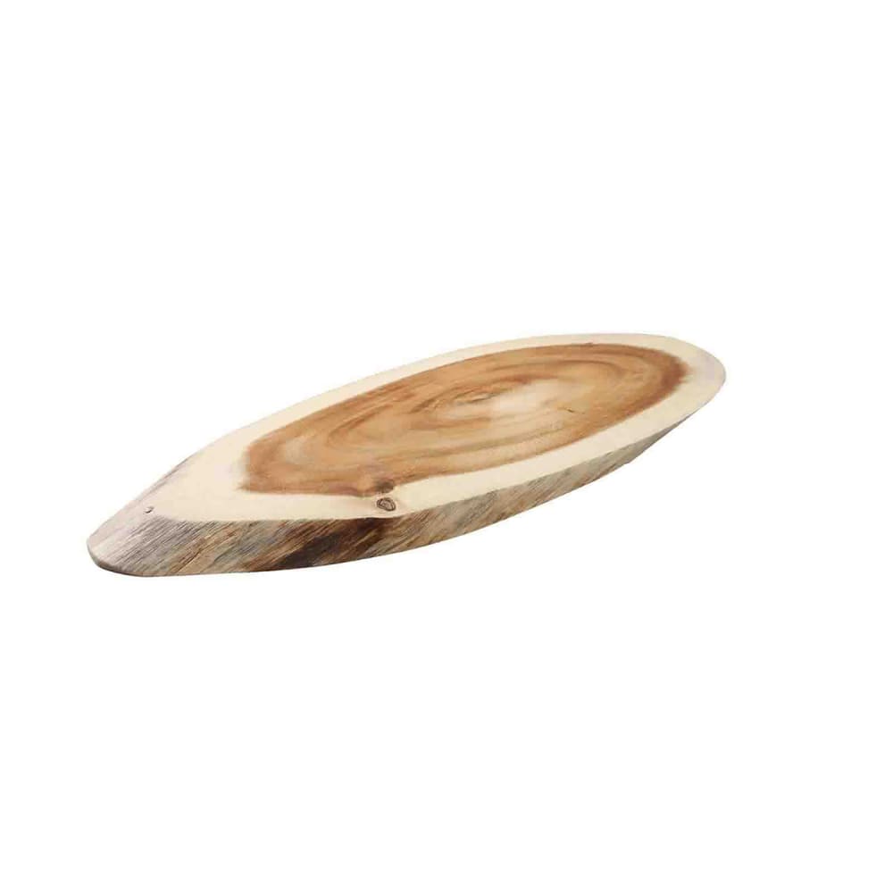 Tablecraft 11301 Oval Serving Board - 20" x 8", Acacia Wood