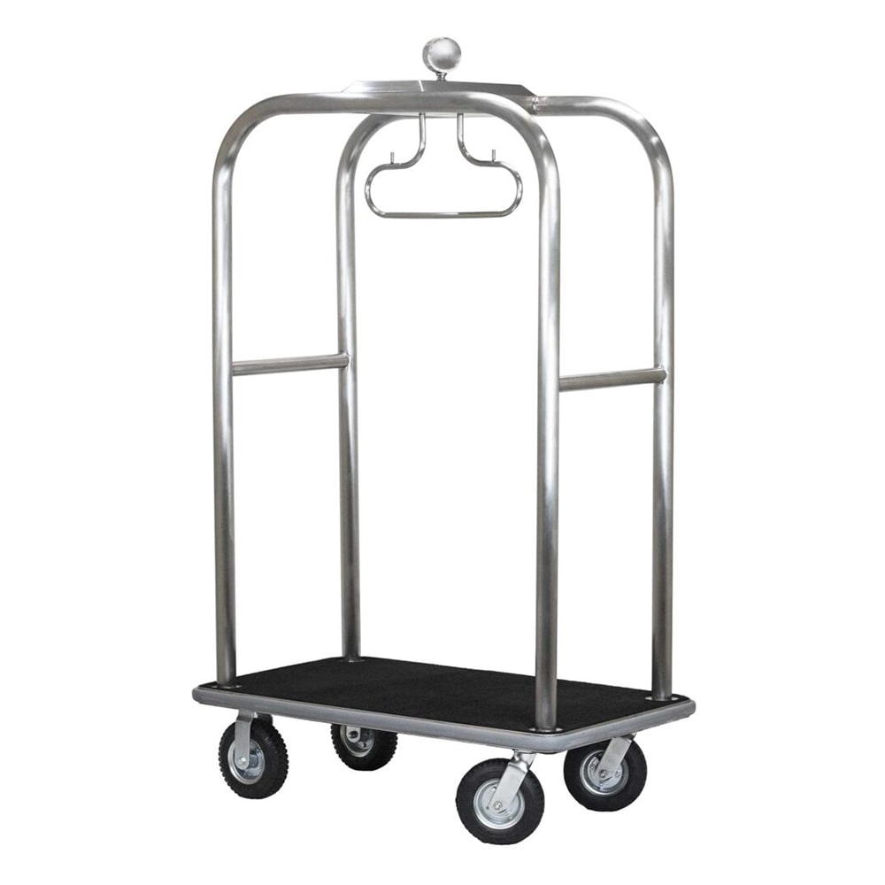 Hospitality 1 Source Luggage Cart w/ Carpeted Deck - 48"L x 27"W x 76"H ...