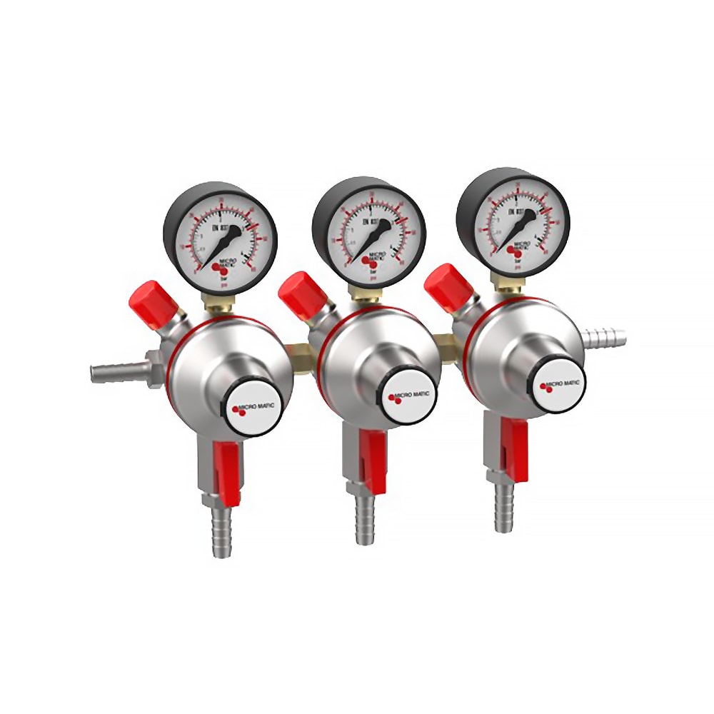 Micro Matic 8033-PP Triple Gauge Secondary CO2 Regulator